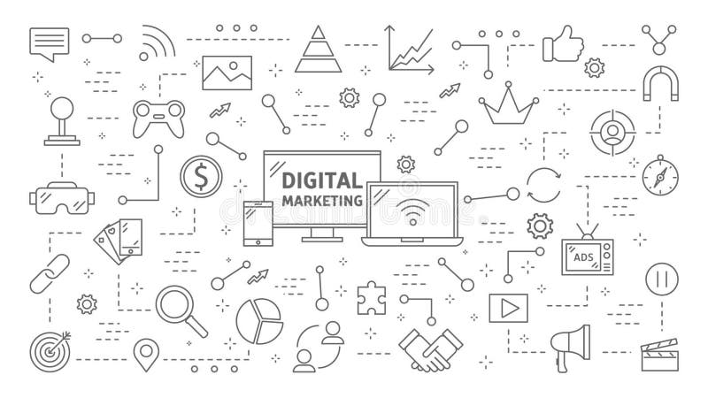 Digital Marketing Animation. Stock Footage - Video of affiliate, motion ...