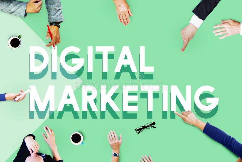 Digital Marketing Commercial Advertisement Social Concept Stock Photo ...