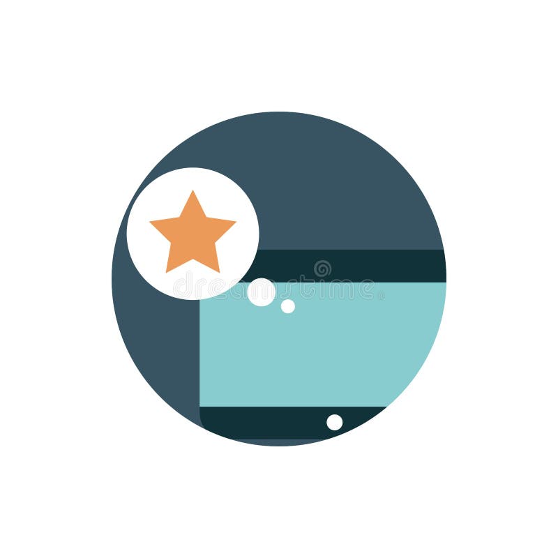 Digital Marketing Computer Favourite Star Content Stock Vector ...