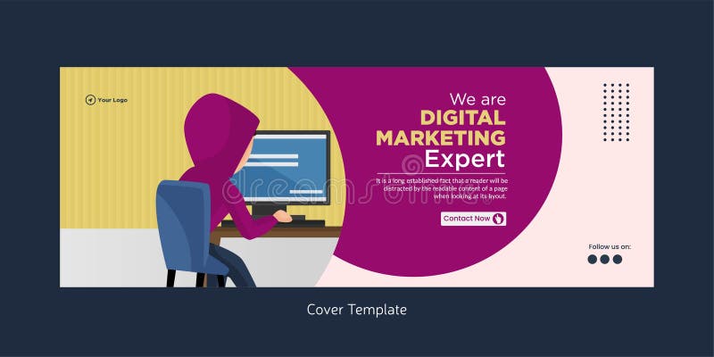 Cover Page Design of Digital Marketing Stock Vector - Illustration of ...