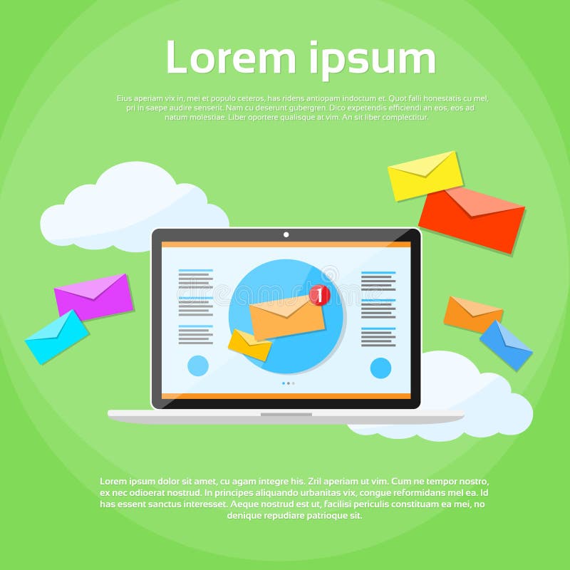 Email laptop stock illustration. Illustration of asia - 17895692