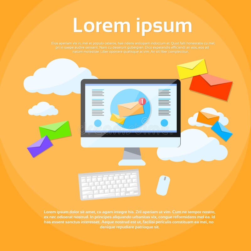 Laptop with Envelope and Read Email on Screen. Email Marketing ...