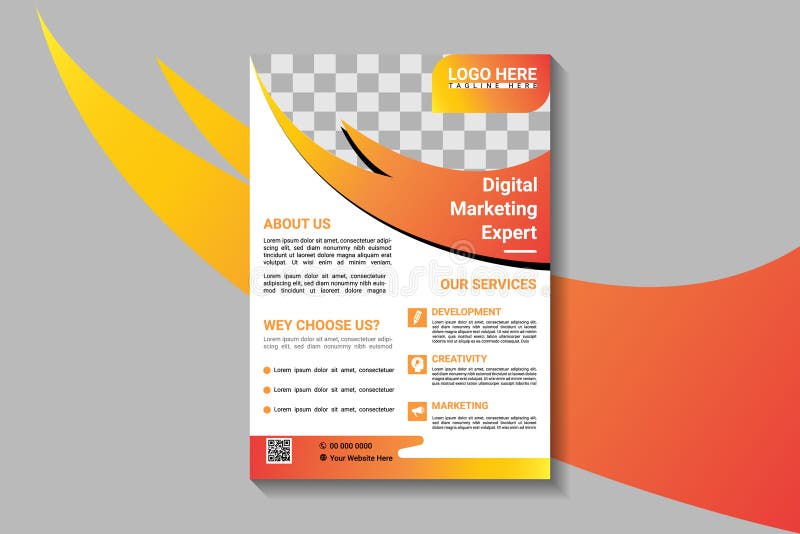 Digital Marketing Expert Flyer Design for Business Stock Vector ...