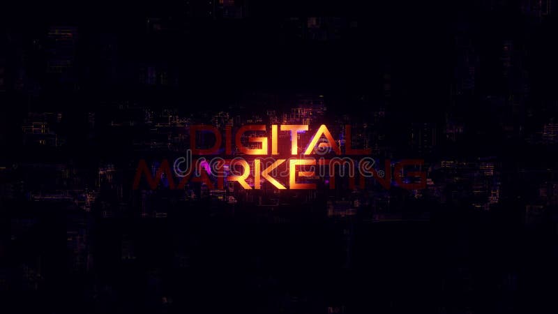 Digital Marketing Golden Text Scifi Effect Cinematic Title Background ...