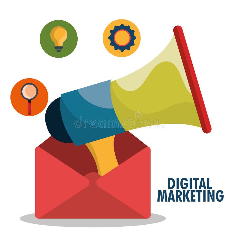 Digital Marketing Graphic Design. Stock Vector - Illustration of ...