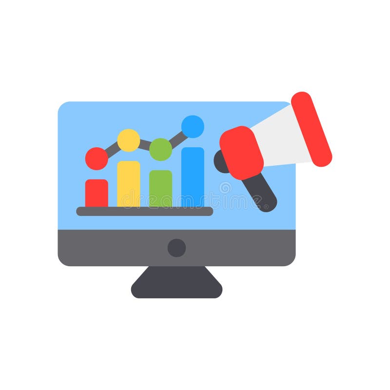 Digital Marketing Icon in Solid Style about Marketing and Growth for ...