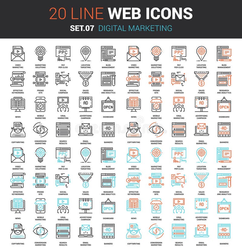 Digital Marketing stock vector. Illustration of communication - 60047454