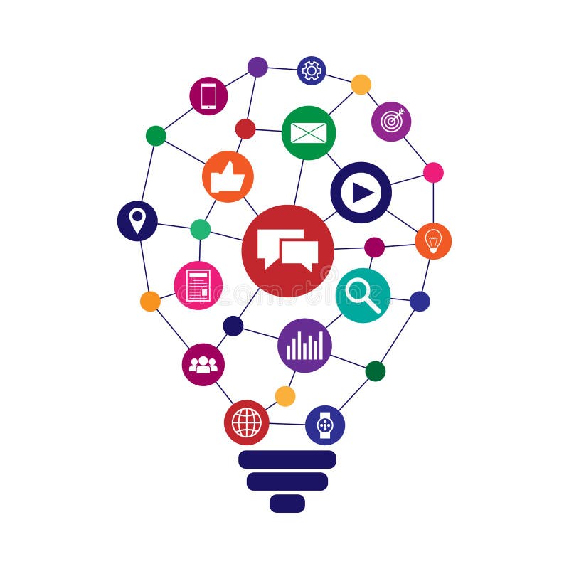 Digital Marketing Illustration Flat Design Stock Illustration ...