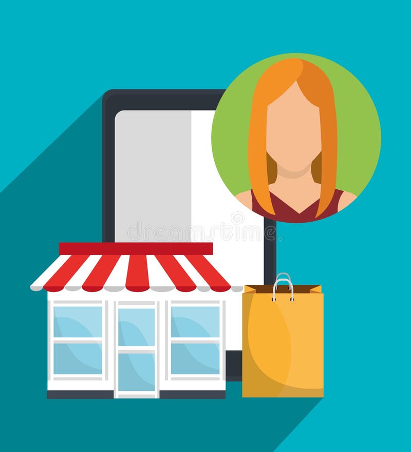 Digital Marketing and Online Sales Stock Vector - Illustration of ...