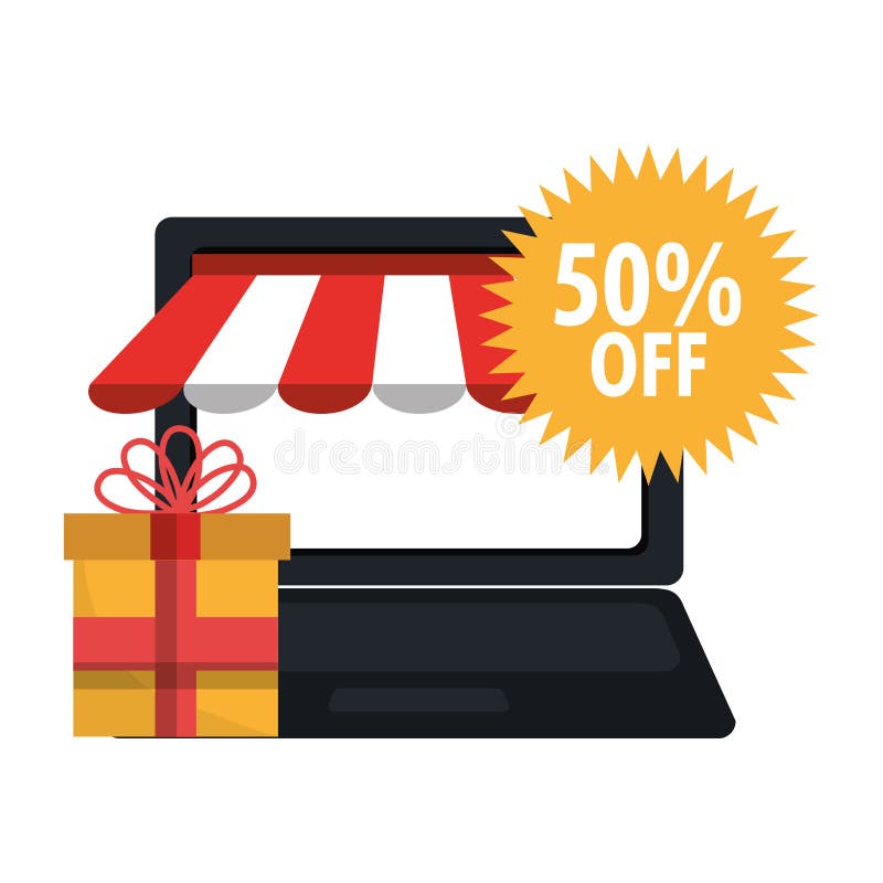 Digital Marketing and Online Sales Stock Vector - Illustration of data ...