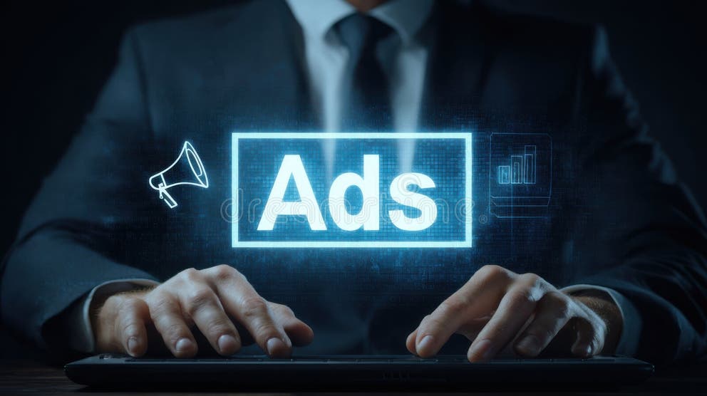 Digital Marketing Professional Analyzing Online Ads with Data ...