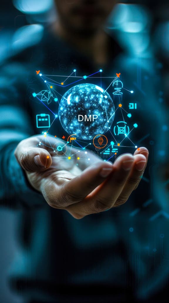 Digital Marketing Professional Demonstrating Data Management Platform DMP Capabilities with a ...