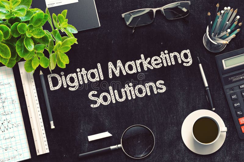 Digital Marketing Solutions Concept. 3D Render. Stock Photo - Image of ...