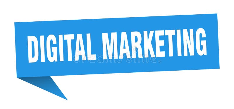 Digital Marketing Speech Bubble. Digital Marketing Ribbon Sign Stock ...