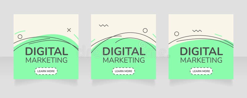 Digital Marketing Square Web Banner Design Template Stock Vector ...