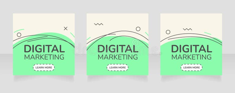 Digital Marketing Square Web Banner Design Template Stock Vector ...
