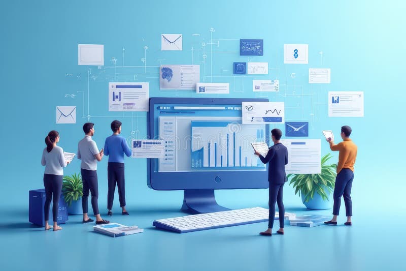 Digital Marketing Strategies Using Platforms and Tools Stock ...