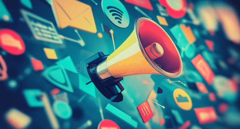 Digital Marketing Strategy Connecting in the Digital Age Stock ...