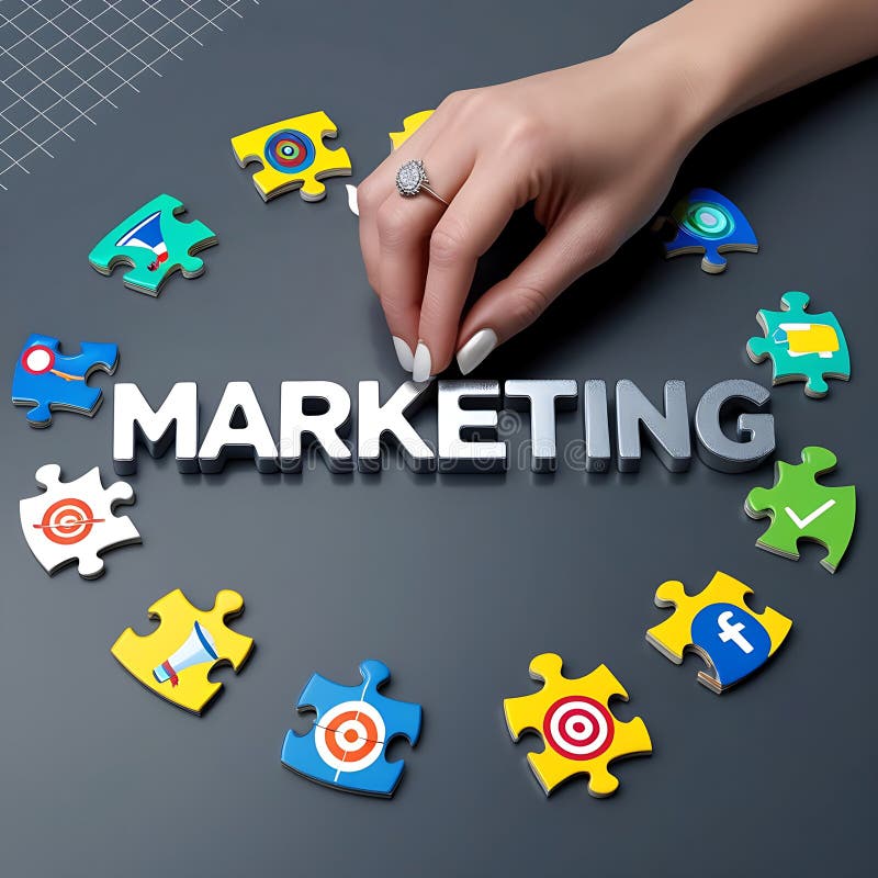 Digital Marketing Success with a Growth Chart Illustration Stock ...