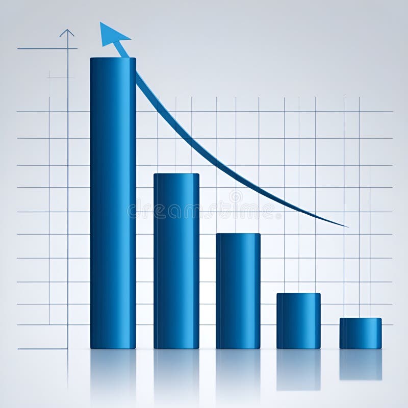 Digital Marketing Success with a Growth Chart Illustration Stock ...
