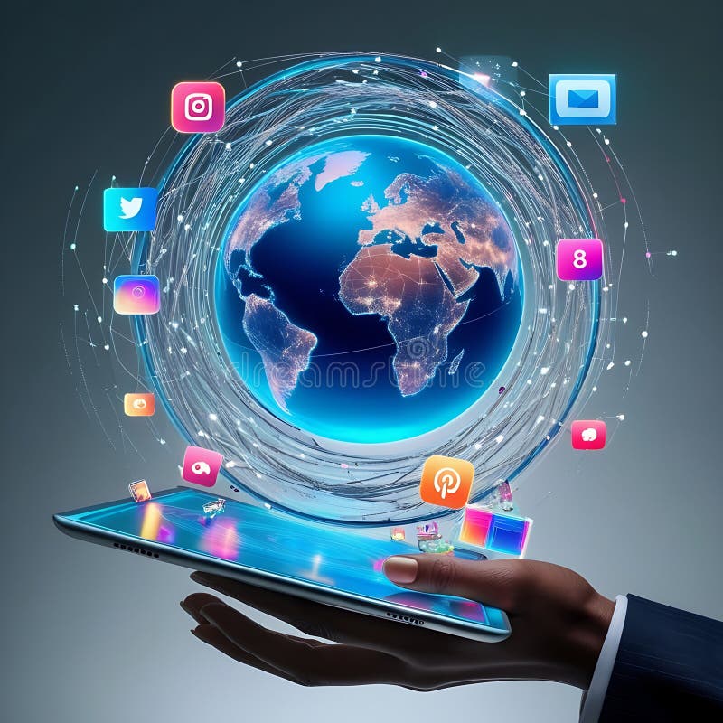 Digital Marketing Success with a Growth Chart Illustration Stock ...