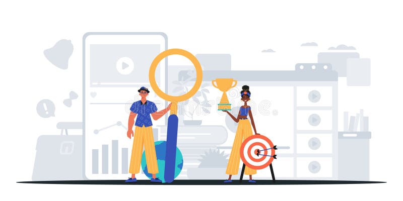 Digital Marketing Team. Ready To Use Banner Stock Vector - Illustration ...