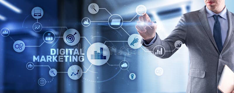 Digital Marketing Technology Concept. Targeted and Interactive ...