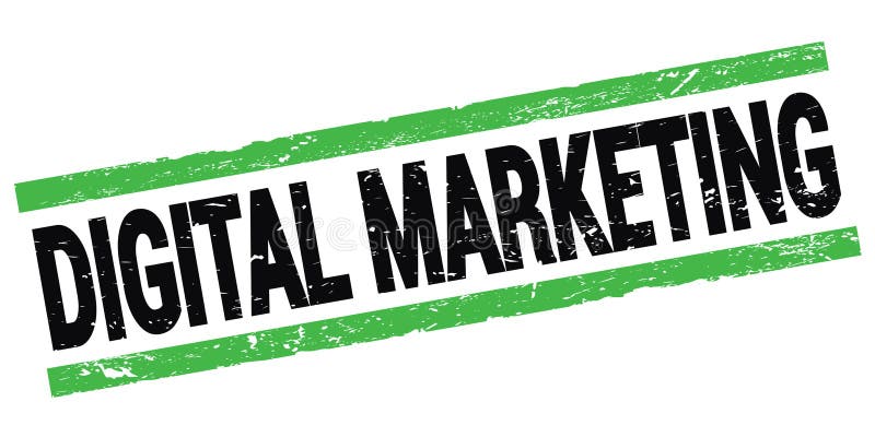 DIGITAL MARKETING Text on Black-green Rectangle Stamp Sign Stock ...