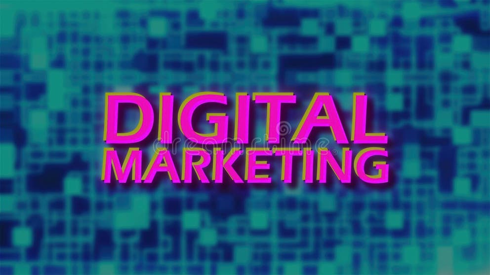Digital marketing text stock illustration. Illustration of concept ...