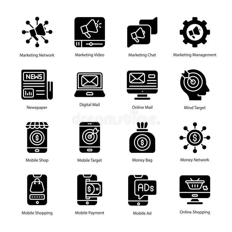 Marketing Statistics Vector Fill Outline Icon Design Illustration ...