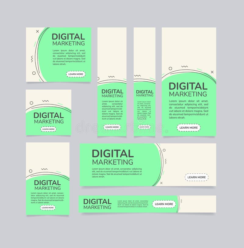 Digital Marketing Web Banner Design Template Stock Vector ...