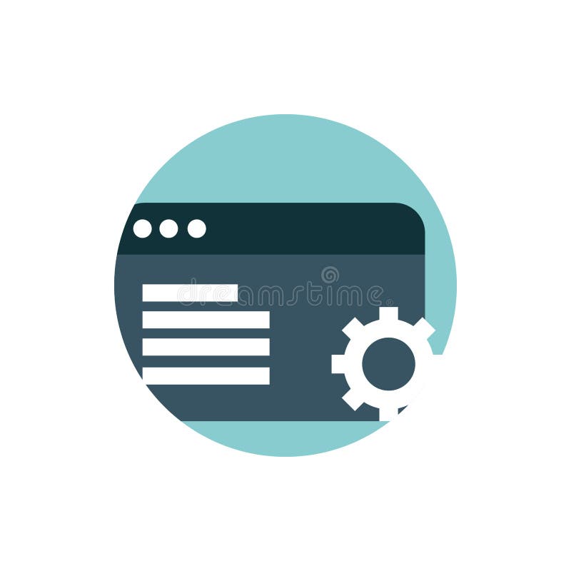 Digital Marketing Website Setting Gear Stock Vector - Illustration of ...