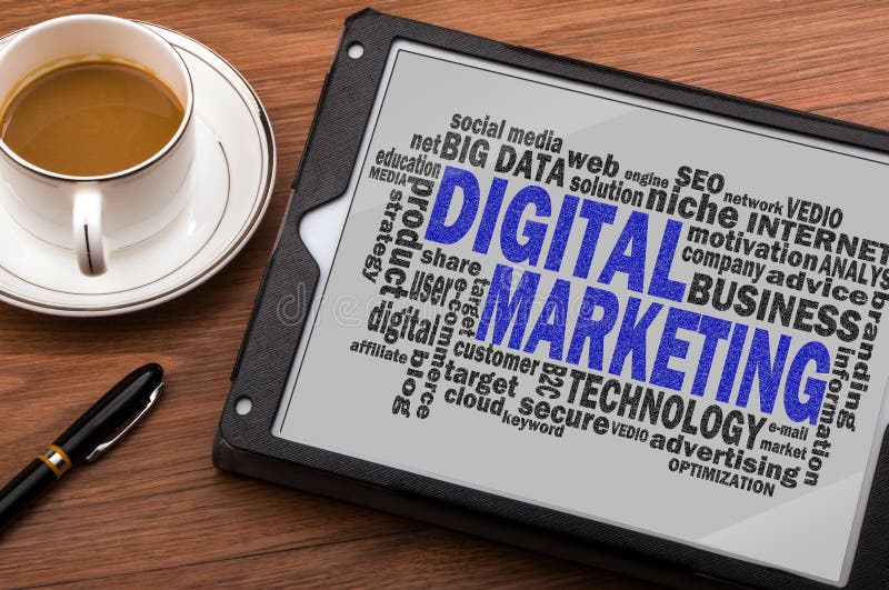 Digital Marketing Word Cloud Stock Image - Image of digital, strategy ...