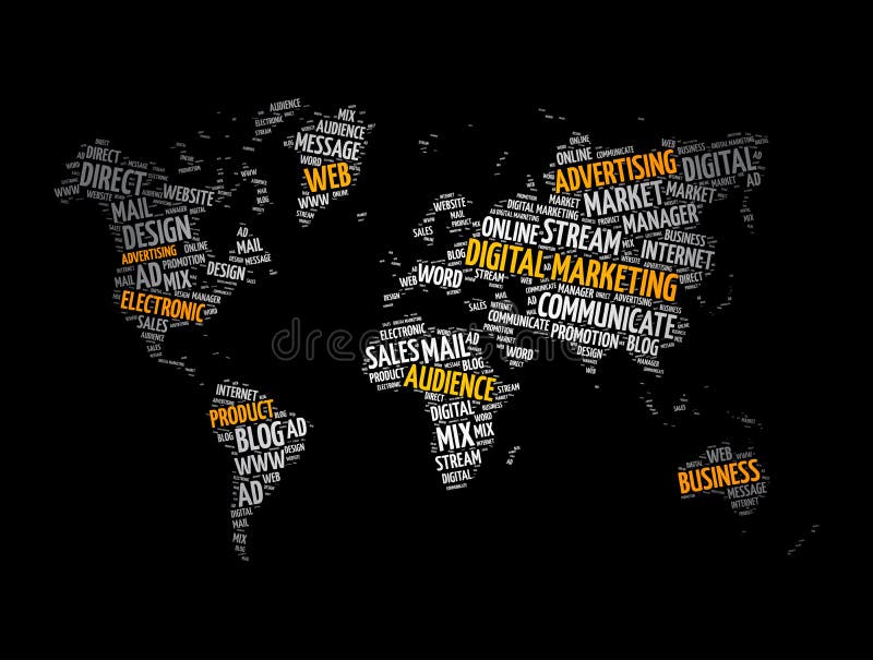 Digital World Mind Map, Technology Concept for Presentations and ...