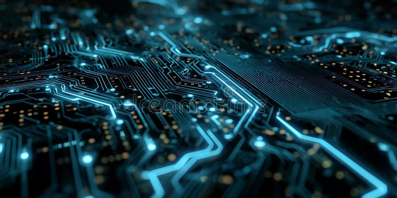 Digital Matrix Abstract Cyberpunk Background Stock Illustration ...