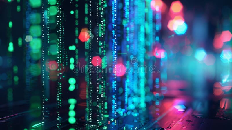Digital Matrix Background, Generative AI Stock Photo - Image of ...
