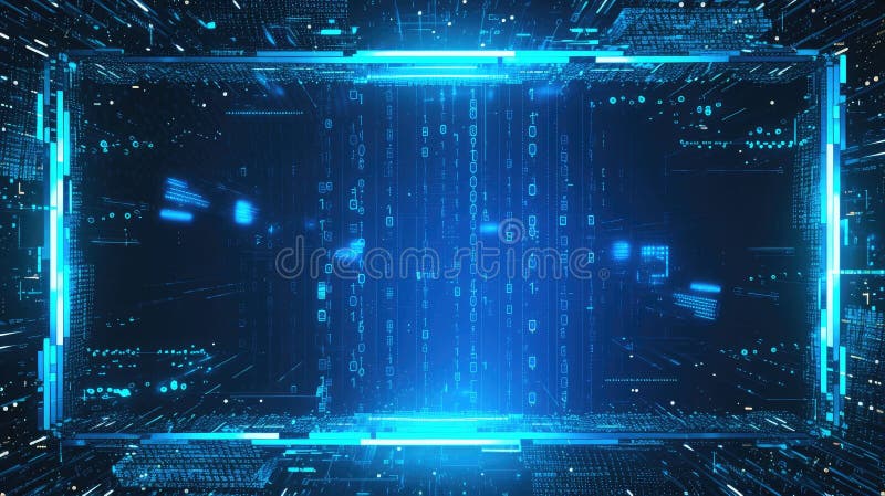 Digital Matrix Border for Cybersecurity Concepts. Stock Illustration ...