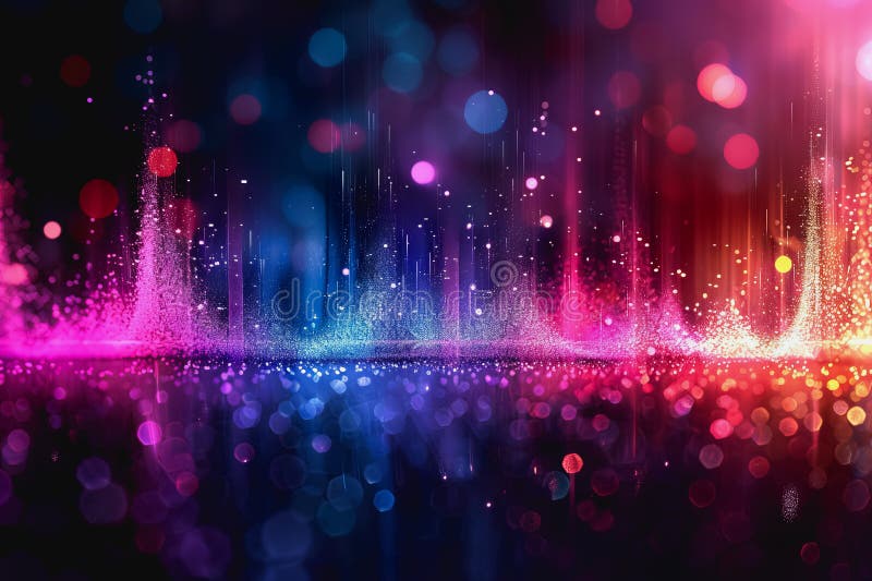 Digital Matrix Data Waveform on Music Dynamic Wave Abstract Concept ...