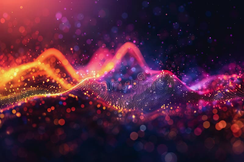 Digital Matrix Data Waveform on Music Dynamic Wave Abstract Concept. Stock Photo - Image of ...