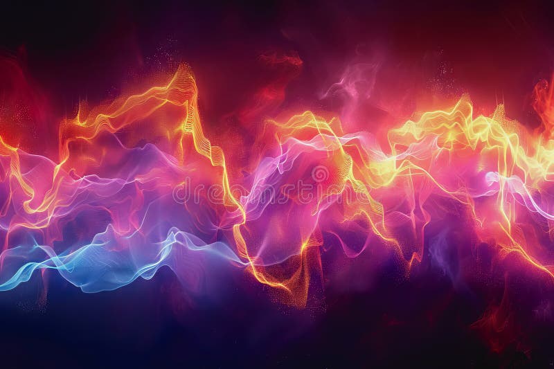 Digital Matrix Data Waveform on Music Dynamic Wave Abstract Concept ...