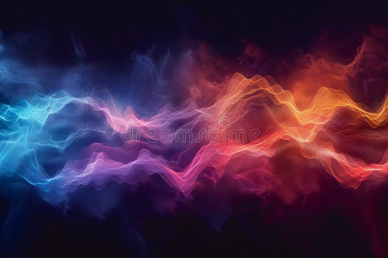 Digital Matrix Data Waveform on Music Dynamic Wave Abstract Concept ...