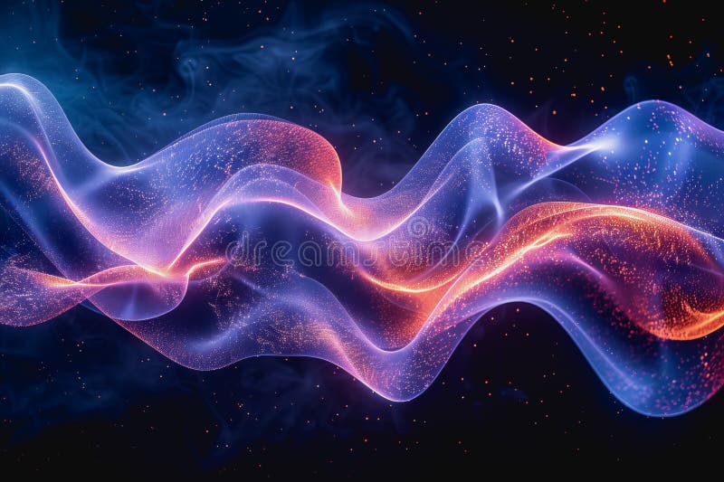 Digital Matrix Data Waveform on Music Dynamic Wave Abstract Concept ...