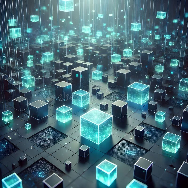 Digital Matrix: Exploring the Depths of Data Architecture Stock Image ...