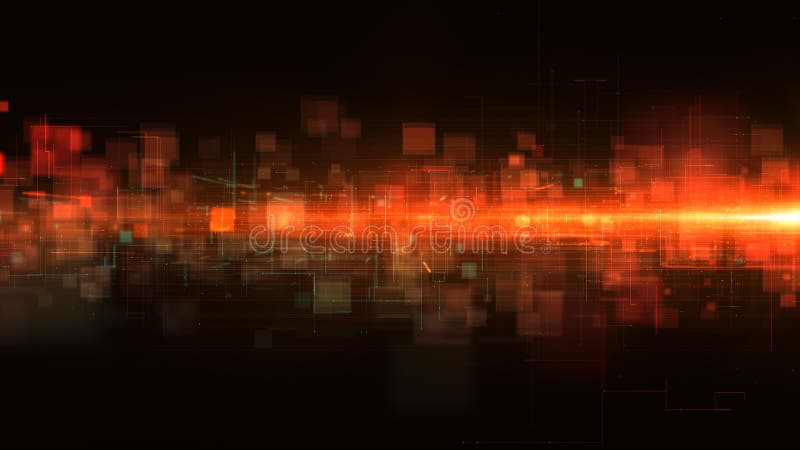 Digital Matrix with Geometric Shape, Technology Network Connection ...