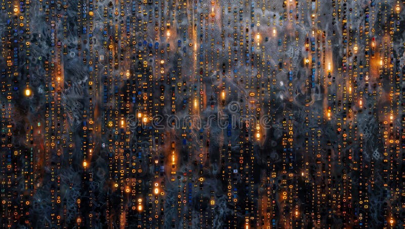 Golden Matrix: Digital Matrix in Gold on a Dark Background, Generative ...