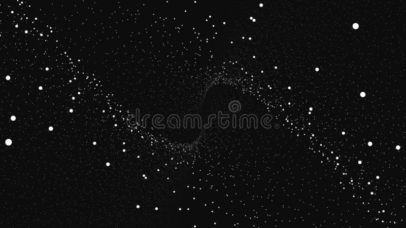 Digital Matrix Particles and Grid Motion Abstract Background Stock ...