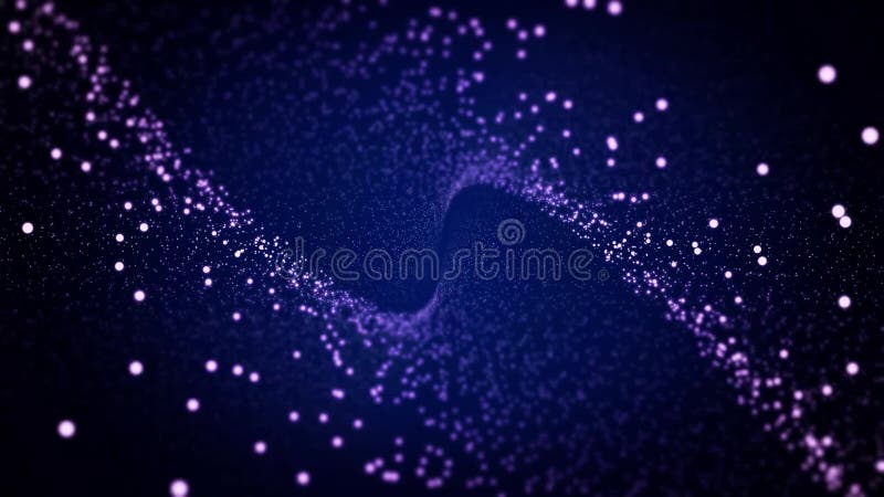 Digital Matrix Particles and Grid Motion Abstract Background Stock ...