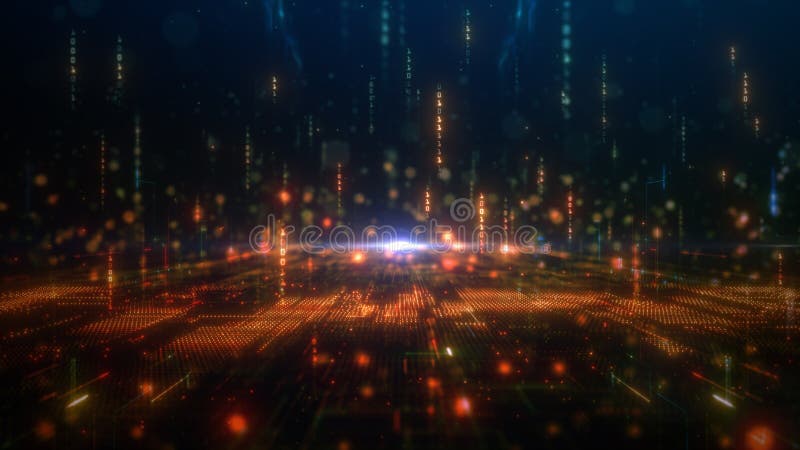 Digital Matrix Particles, and Security Background, Technology Digital ...