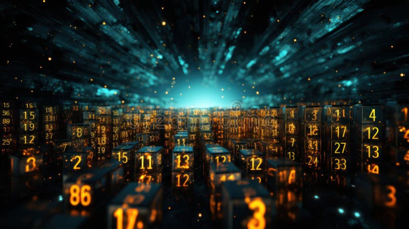 Digital Matrix: Seamless Screen Code Numbers Texture Stock Illustration ...