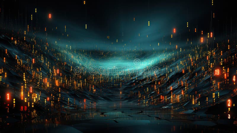 Digital Matrix: Seamless Screen Code Numbers Texture Stock Illustration ...